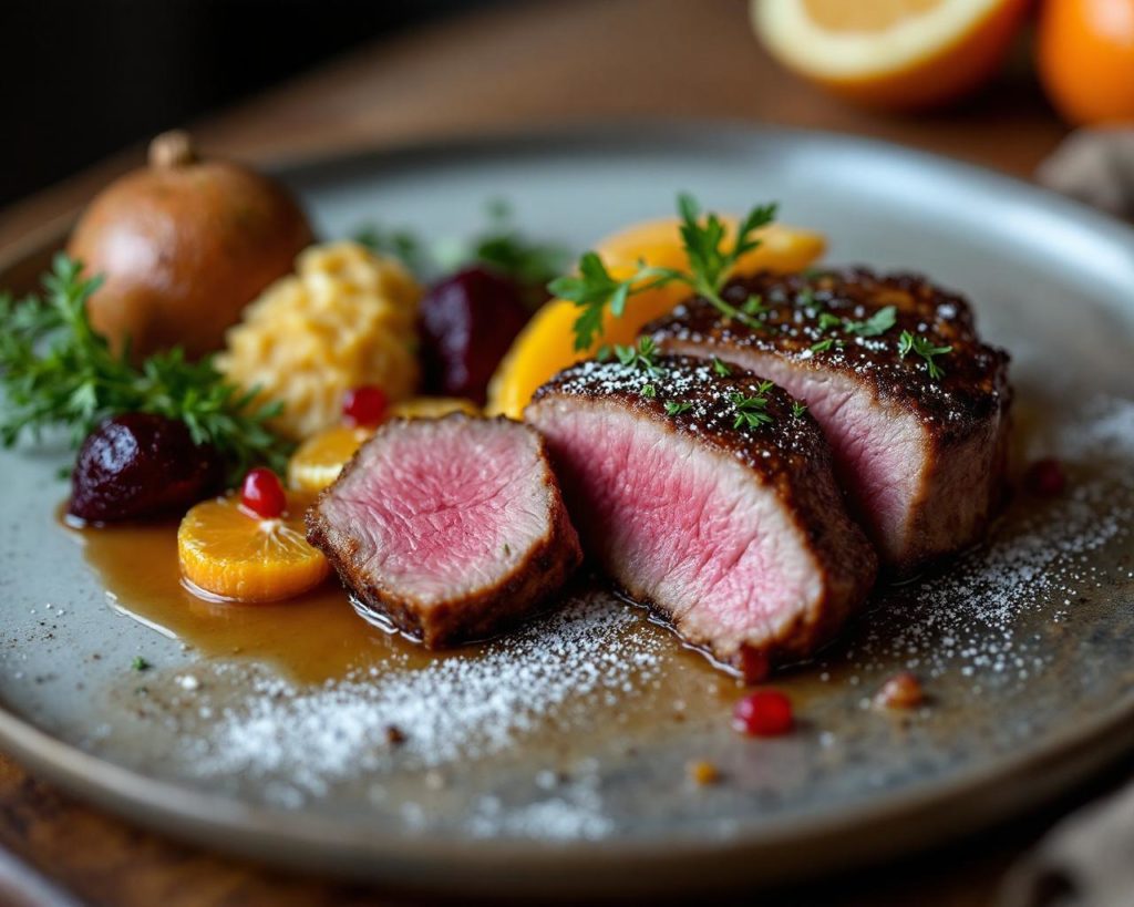 Pomegranate-Glazed Duck, Beetroot & Fiery Clementine - Cuisine Generation