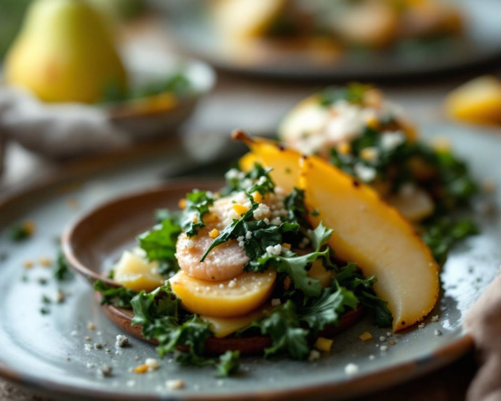 Mini Pasteles de Ternera, Col Rizada y Peras, Salsa Emulsionada de ...