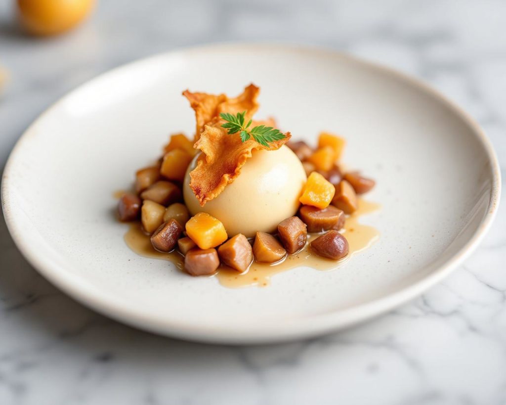 Crispy Chestnut Cream, Pink Lady Apple & Roasted Chestnuts - Cuisine ...