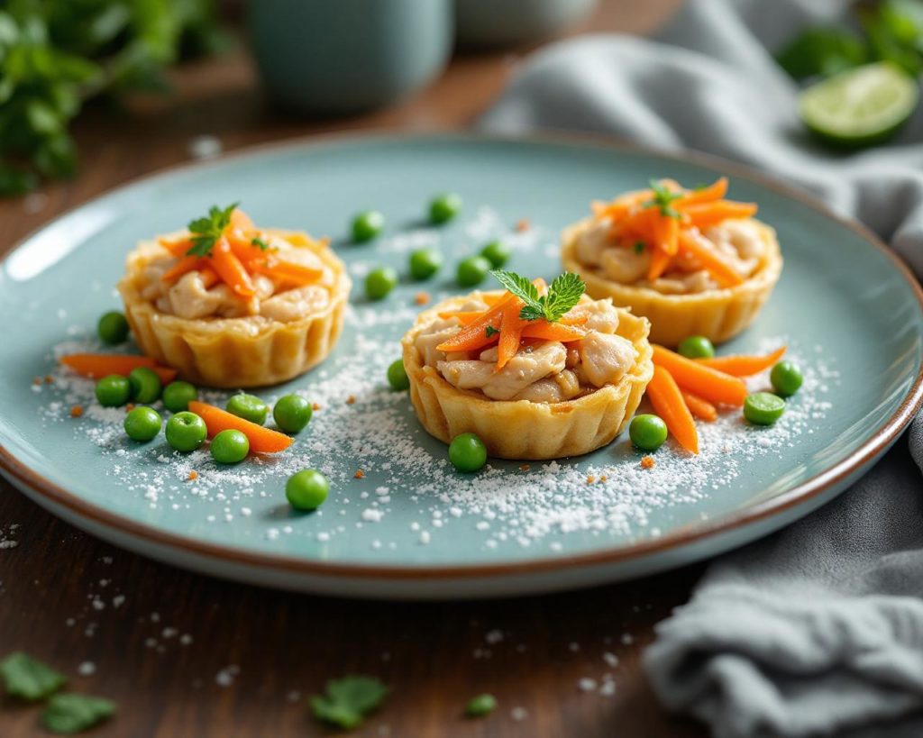 Mini Spring Pastillas with Free-Range Chicken, Fresh Peas, Young ...